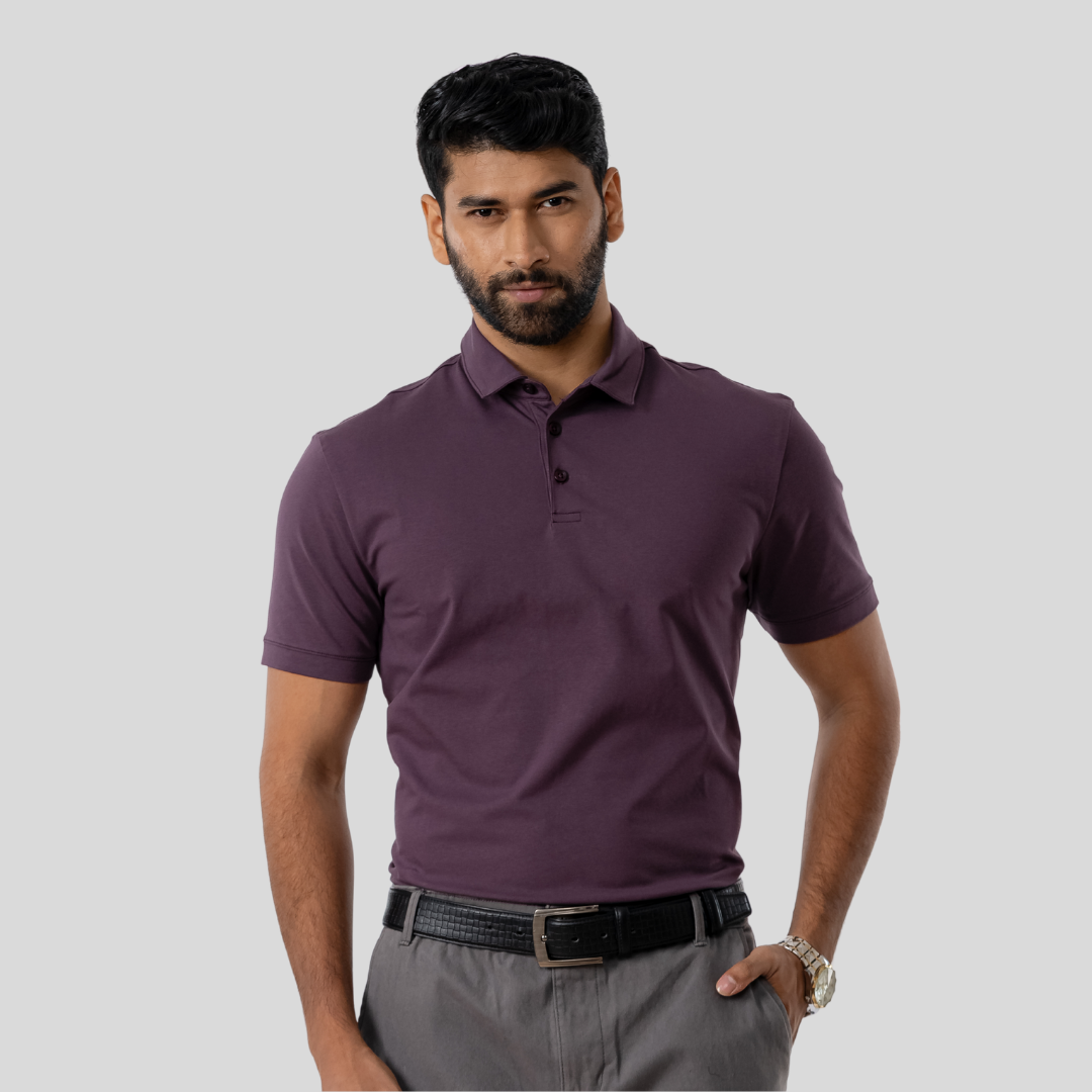 Executive Men's Polo Plum Purple – Comfystyle
