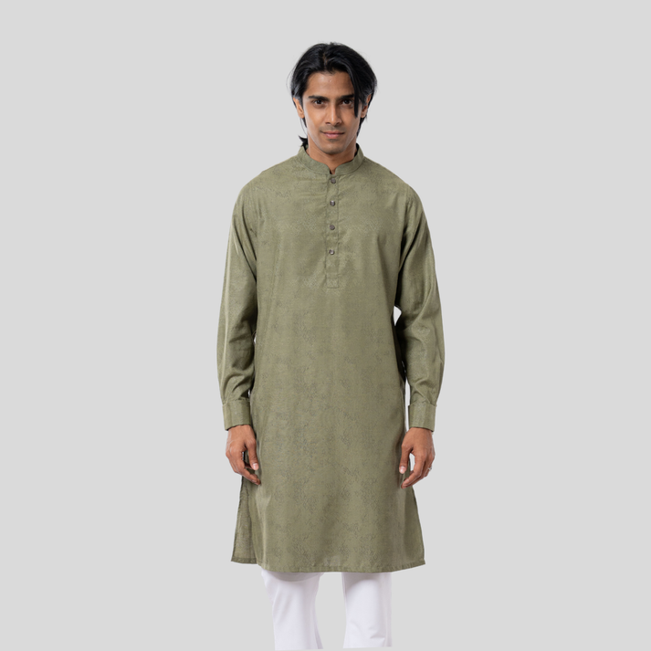 Premium Panjabi Light Olive – Comfystyle
